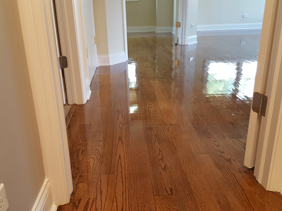 2 and 1/4 red oak select and better , special walnut stain from Dura ...