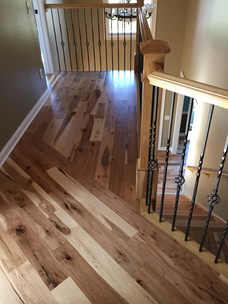 5" Hickory Character Grade Flooring - Arts & Crafts - Hallway & Landing ...