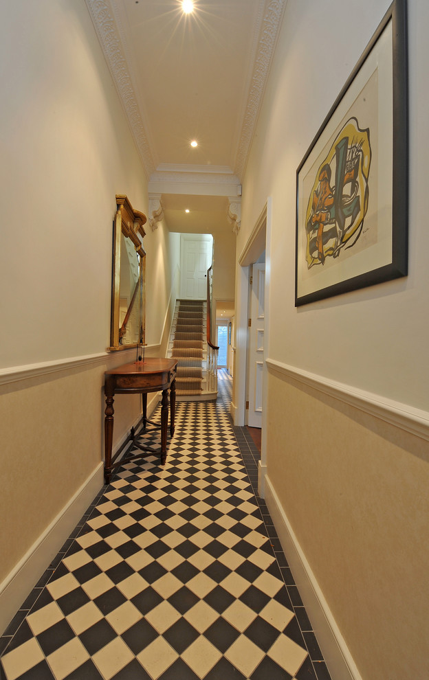 5-storey Victorian terrace in Kensington - Transitional - Hall - London ...