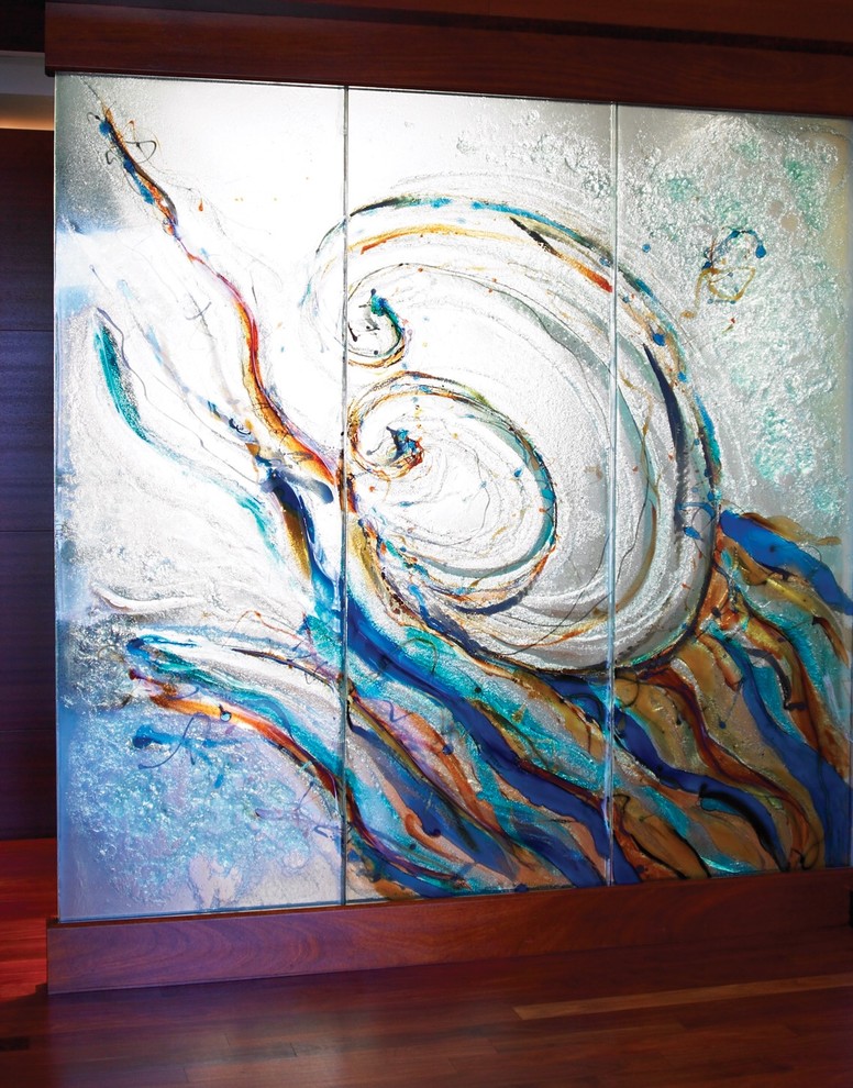 Artistic glass mural - Contemporary - Hall - Montreal - by ThinkGlass ...