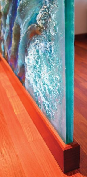 Artistic glass mural - Contemporary - Hallway & Landing - Montreal - by ...