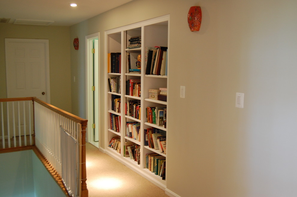 Built-in Bookshelves in Upstairs Hallway - Traditional - Hall - DC ...