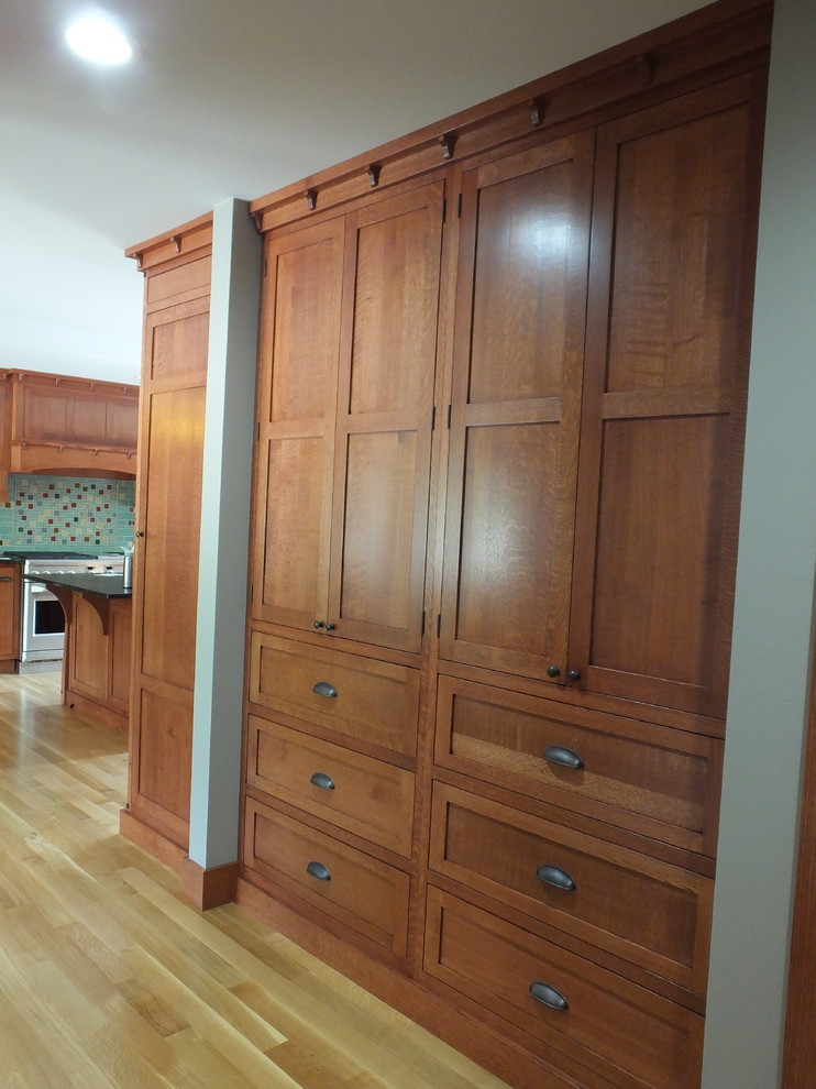 Built In Linen Closet - Craftsman - Hall - Other | Houzz