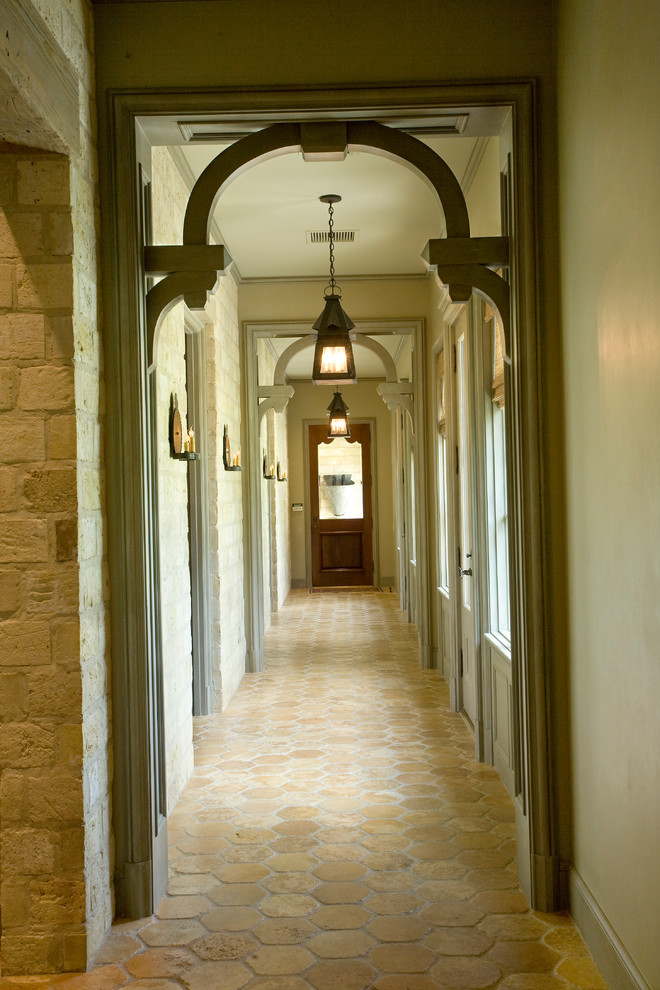 Country French Custom Home 1 Hallway - Traditional - Hall - Houston ...