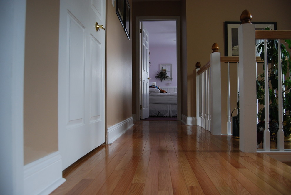 Custom banister and floor installation - Traditional - Hall ...