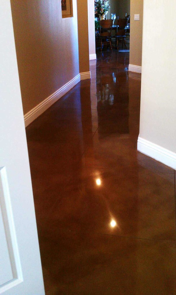 Custom Hallway Concrete Floors - Modern - Hall - Las Vegas - by A.C.T ...