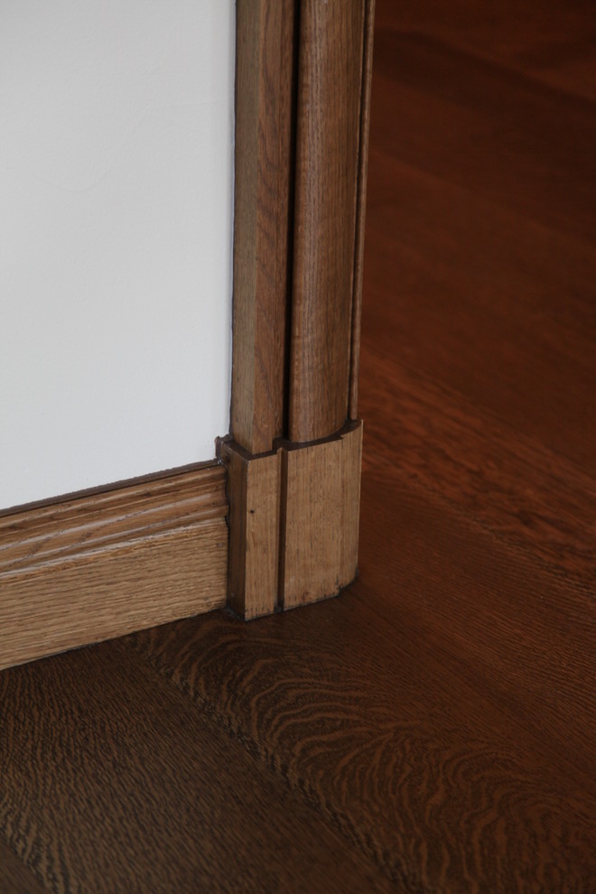 Custom Millwork featuring Salvaged Antique Oak, Inspired by French ...