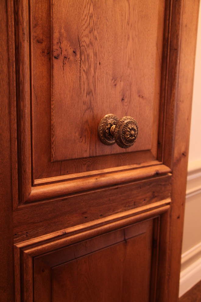 Custom Millwork featuring Salvaged Antique Oak, Inspired by French ...