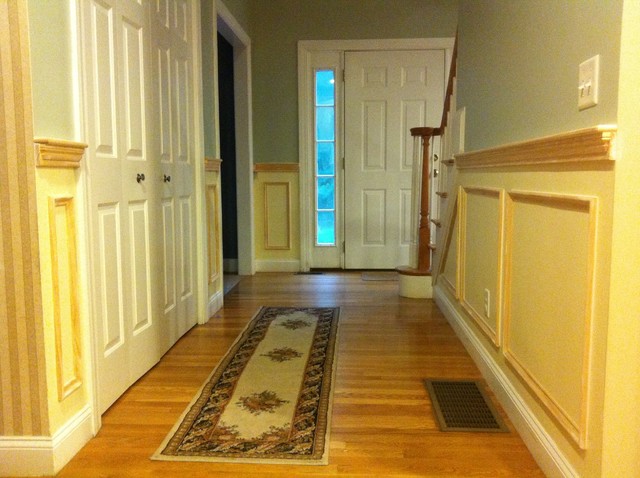 Custom Shelving & Wainscoting - Traditional - Hallway & Landing ...