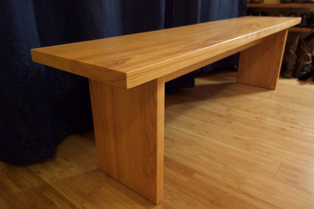 Custom Solid Cherry Bench - Modern - Hall - Seattle - by Stern ...