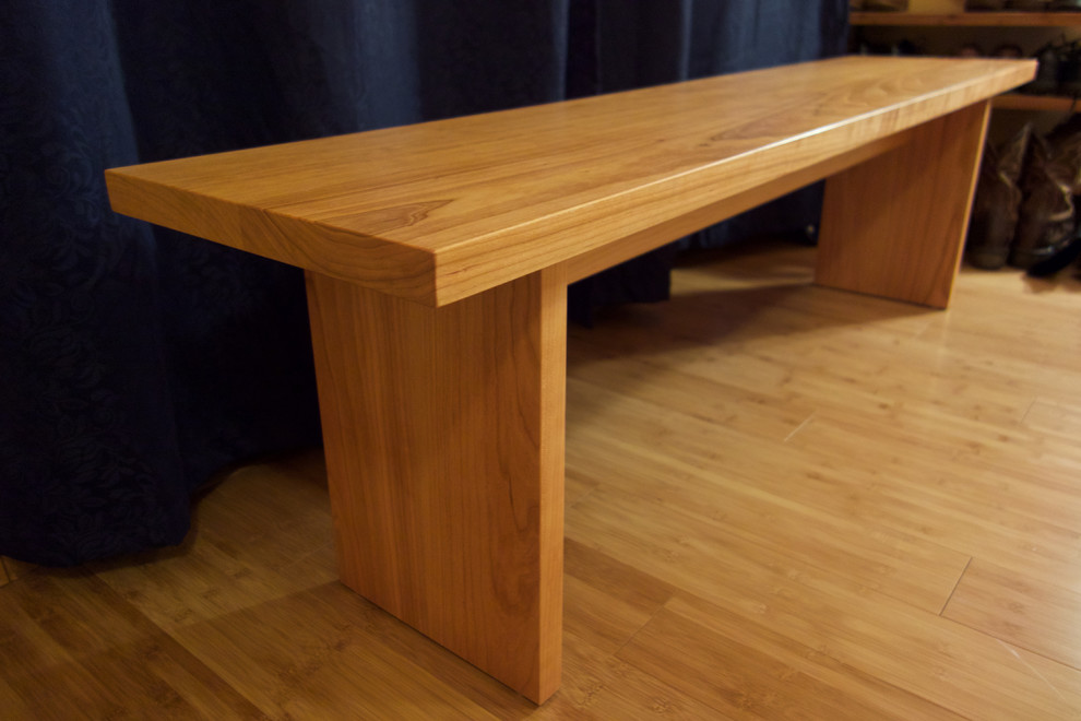 Custom Solid Cherry Bench - Modern - Hall - Seattle - by Stern ...