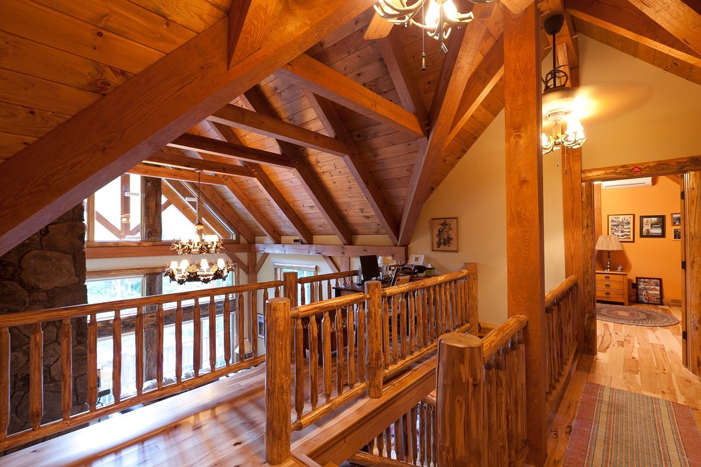 Custom Woodhouse Timber Frame in Bethel, NY - Rustic - Hall - New York ...