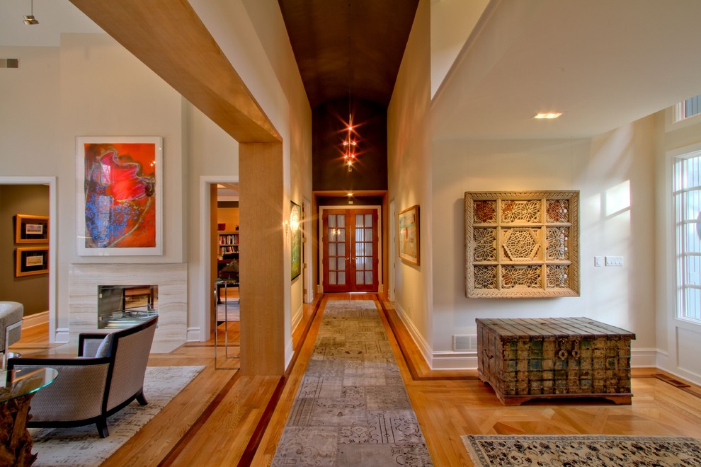 Entry hall, Barrel Vault Grand Hall, and Living Room - Transitional ...