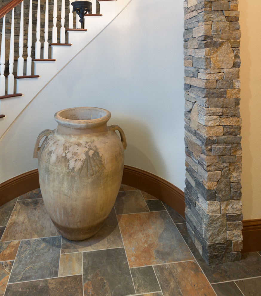 European Style Home with Natural Thin Stacked Stone Cladding ...