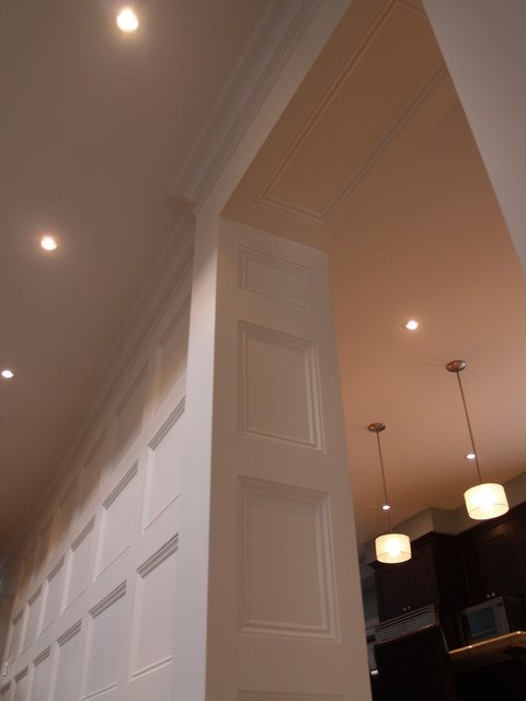 Feature Wall - Coffered Ceiling - Traditional - Hallway & Landing ...