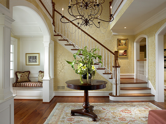 Foyer, Main Staircase - Traditional - Hallway & Landing - Miami - by ...