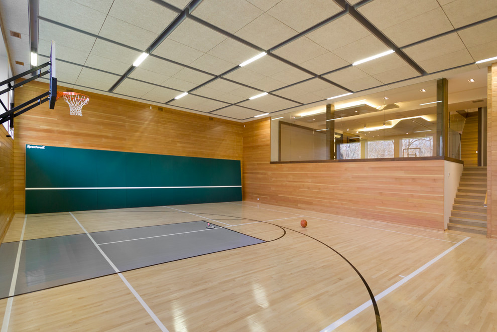 Frameless Glass Walls & Partitions - Contemporary - Home Gym - New York ...