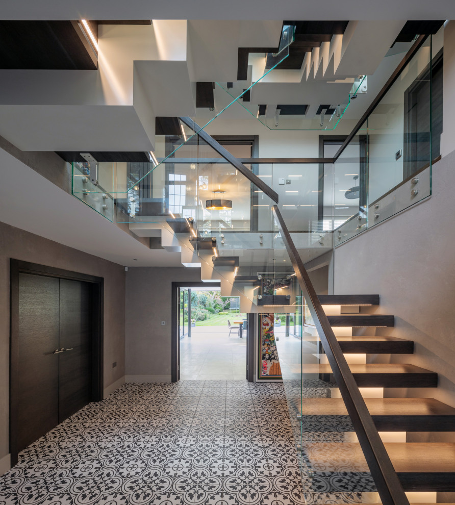 Glass Slot House - Contemporary - Hall - Surrey - by Concept 8 ...