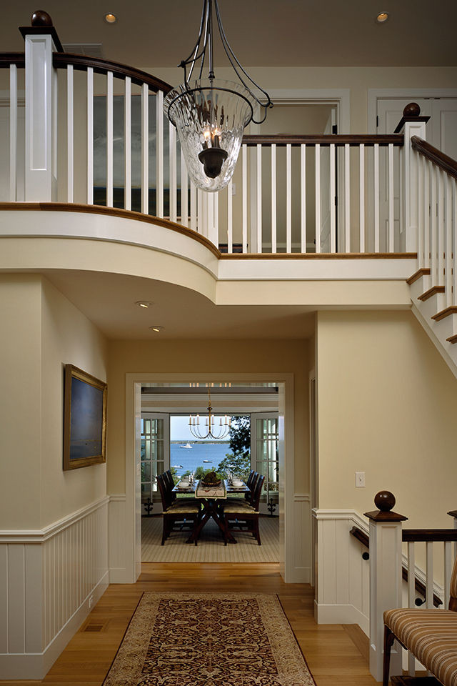 Hallway & Balcony - Stage Neck - Custom Home on Cape Cod, MA - Beach ...