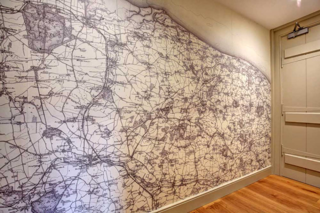 Hallway Historic Map Wallpaper Mural - Contemporary - Hallway & Landing ...
