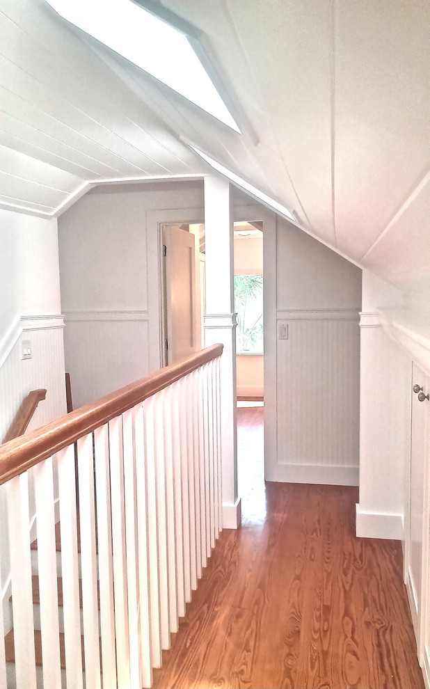 Hallway in Buildout Attic with Skylights - Craftsman - Hall - Tampa ...