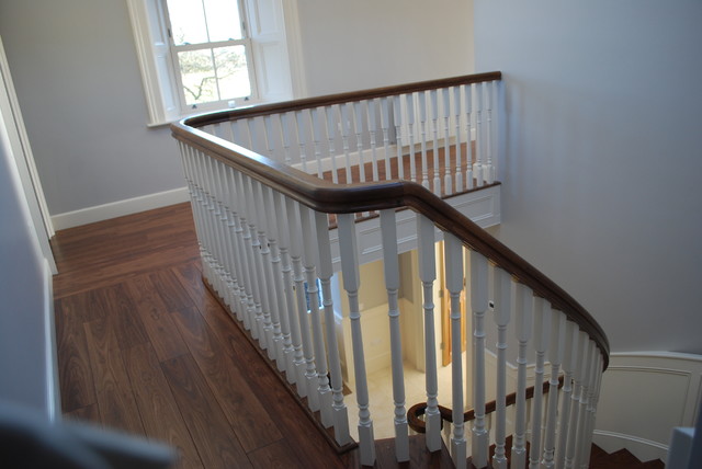 Hallway Stairs, Wall Panelling and window Frames - Traditional ...