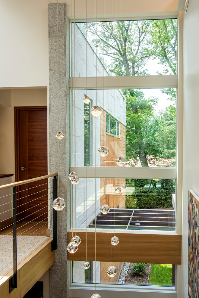House on Morrow Road - atrium rear windows - Contemporary - Hall - New ...