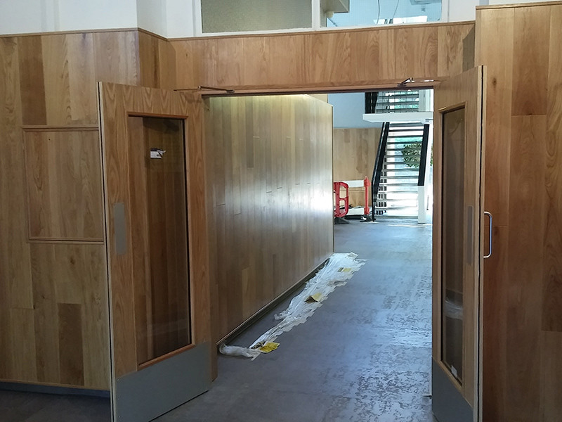 Installing Wall Cladding and Concrete Floor Tiles in Hide Tower - Hall ...