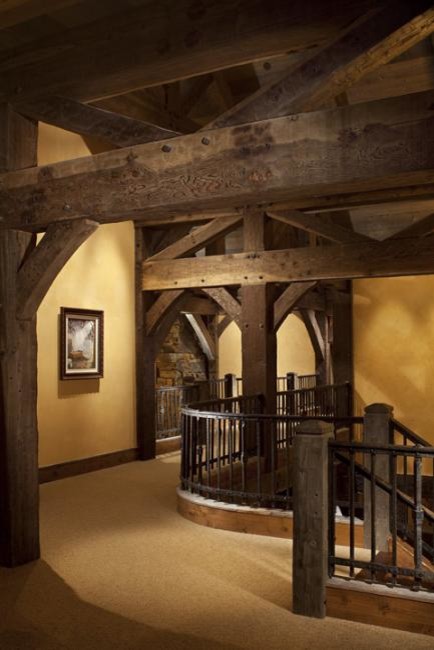 Interior Timber Framing - Rustic - Hall - Other - by Centennial Timber ...