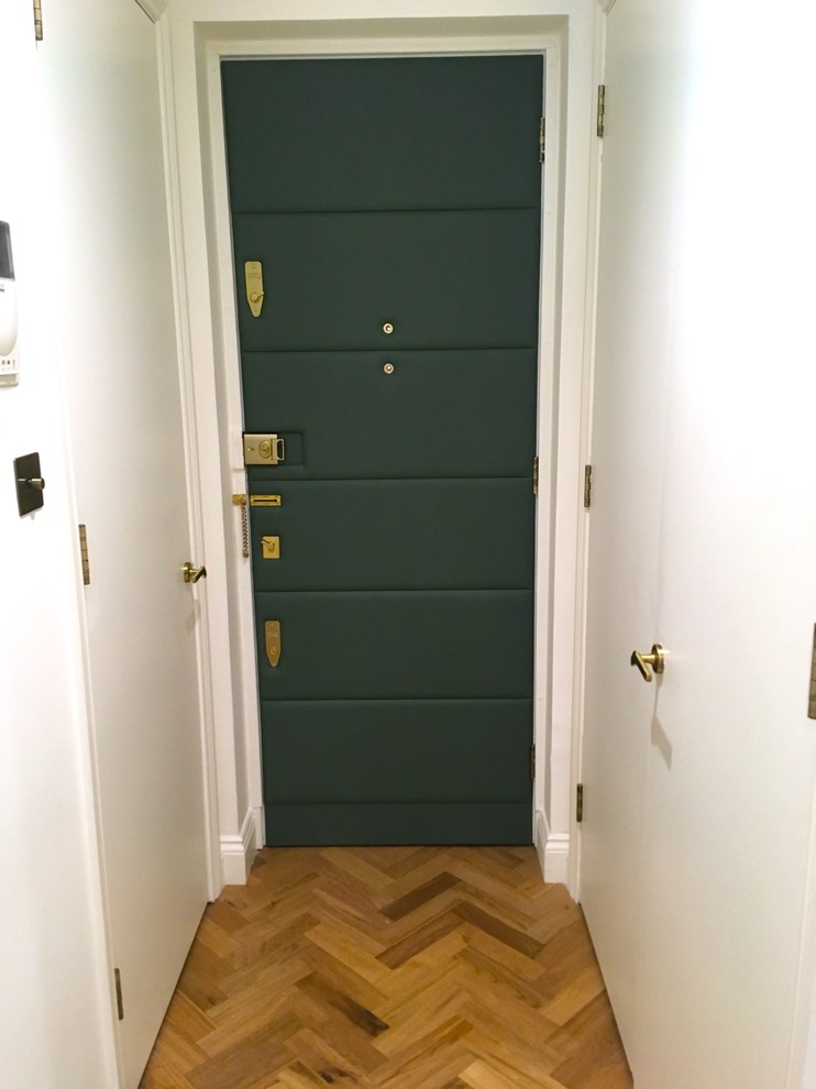 Leather Panelled Door - Contemporary - Hall - London - by Hide and ...