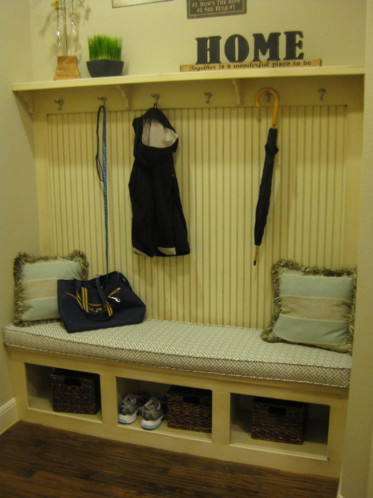 Mud room bench with coat rack by Burrows Cabinets - Traditional - Hall ...