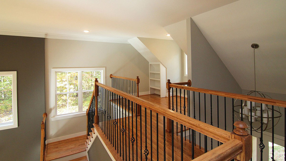 Overlook from Above the Foyer and Great Room - Craftsman - Hall ...