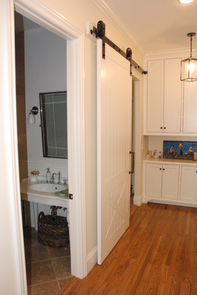 Ranch Style Sliding Barn Door - Traditional - Hallway & Landing - Los ...