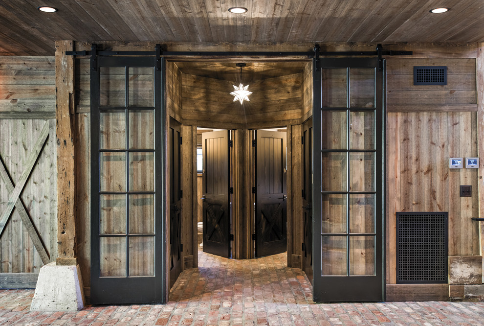 Reclaimed Sliding Doors - Country - Hallway & Landing - Louisville - by ...