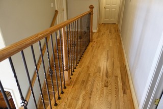 Red Oak Staircase with Custom Railing - Traditional - Hall - Denver ...