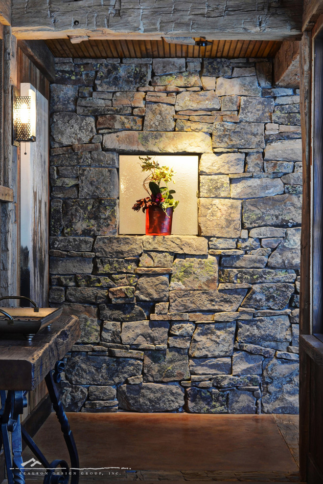 Rock Wall Hallway - Traditional - Hall - Denver - by Highline Partners ...