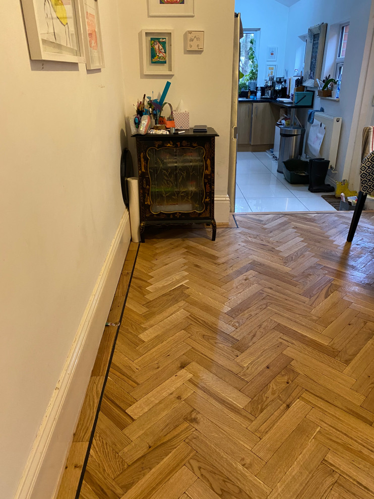 Rustic Oak Blocks, Kings Heath - Contemporary - Hall - West Midlands ...