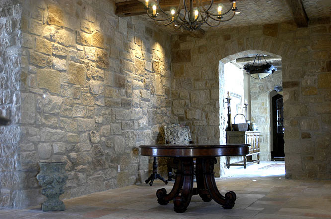 Sable Shell Limestone - Traditional - Hall - Houston - by Maiden Stone ...