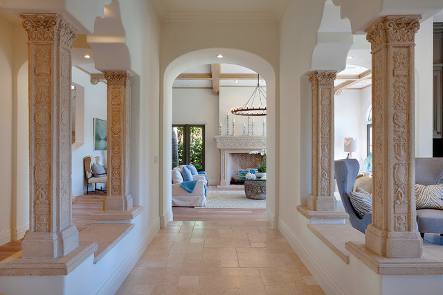 Sanctuary Tuscan Villa - Mediterranean - Hall - Miami - by ibi designs ...