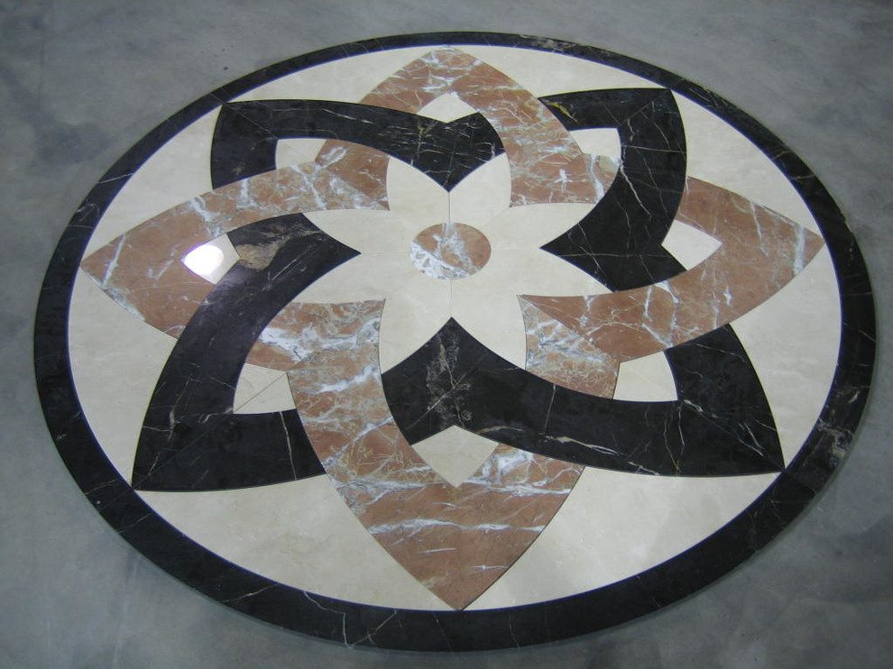 Stone Floor Inlays, Medallions and Borders - Traditional - Hall ...