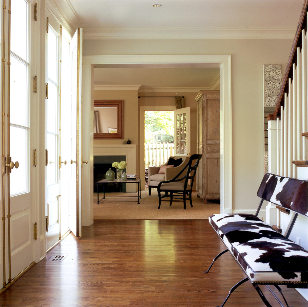 Stucco Colonial - Farmhouse - Hall - DC Metro - by Jones & Boer ...