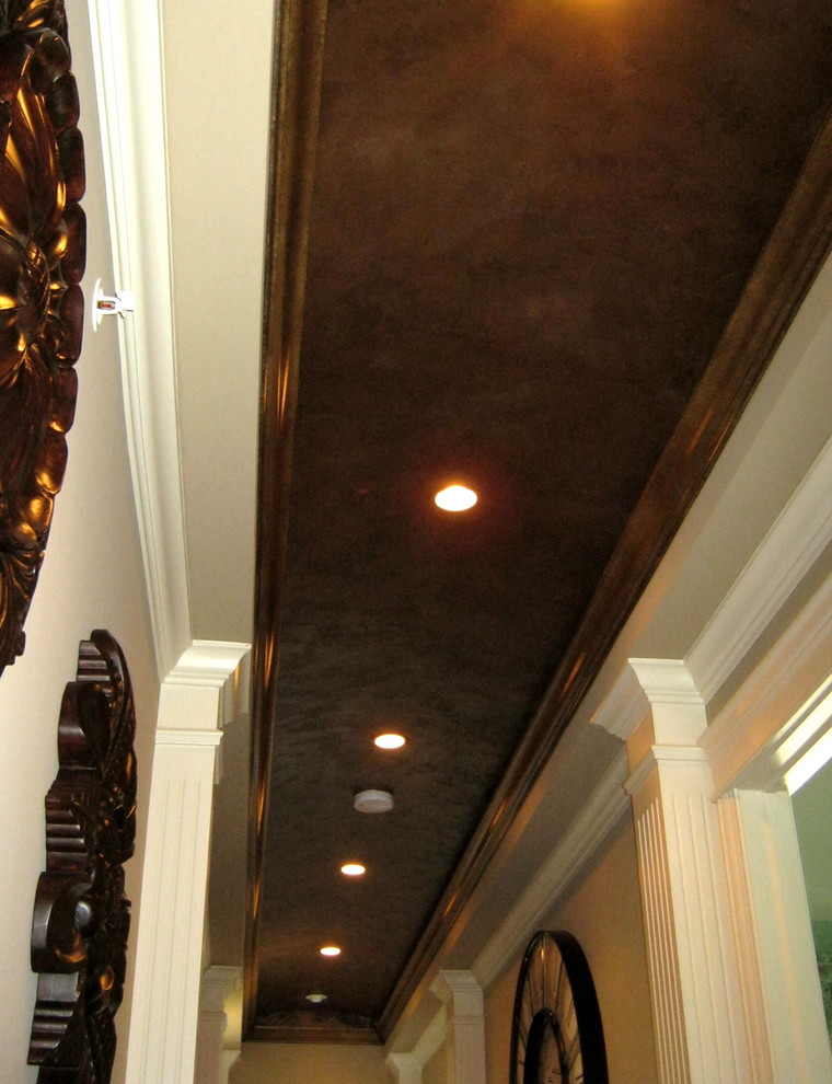 Textured Barrel and Gilded Crown - Traditional - Hall - Chicago - by ...