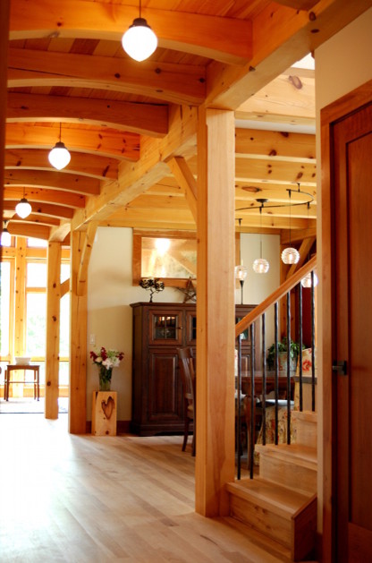 Timber Frame Hallway - Modern - Hall - New York - by New Energy Works ...