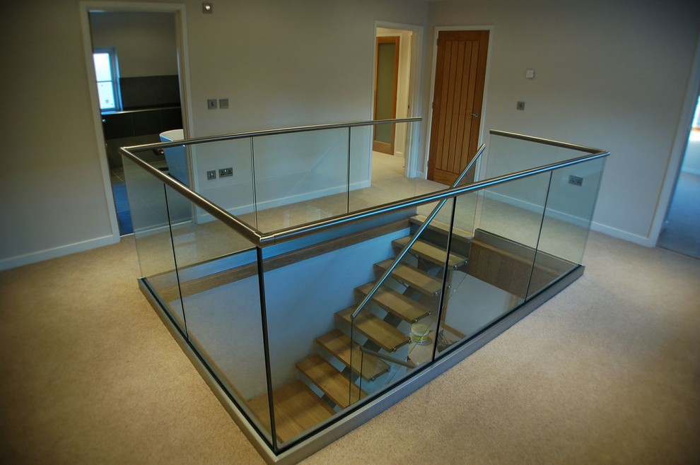 Toughened Glass Balustrade - Modern - Hall - London - by The Glass ...