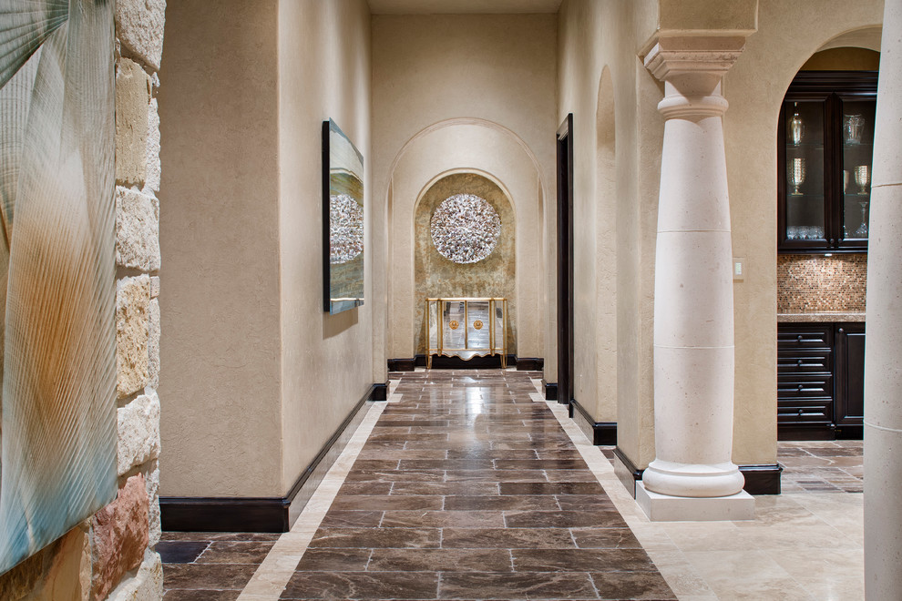 Tuscan Transitional - Mediterranean - Hall - Houston - by JAUREGUI ...