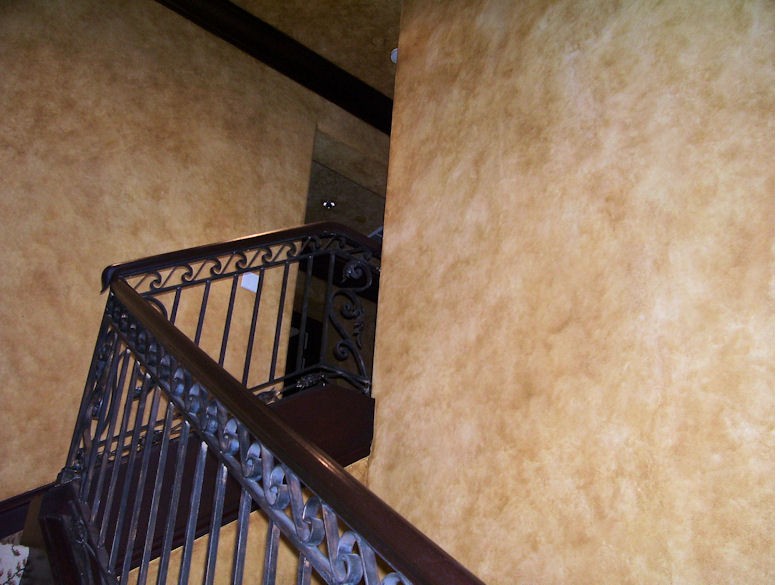 Venetian Plaster Walls in an eclectic home - Eclectic - Staircase ...