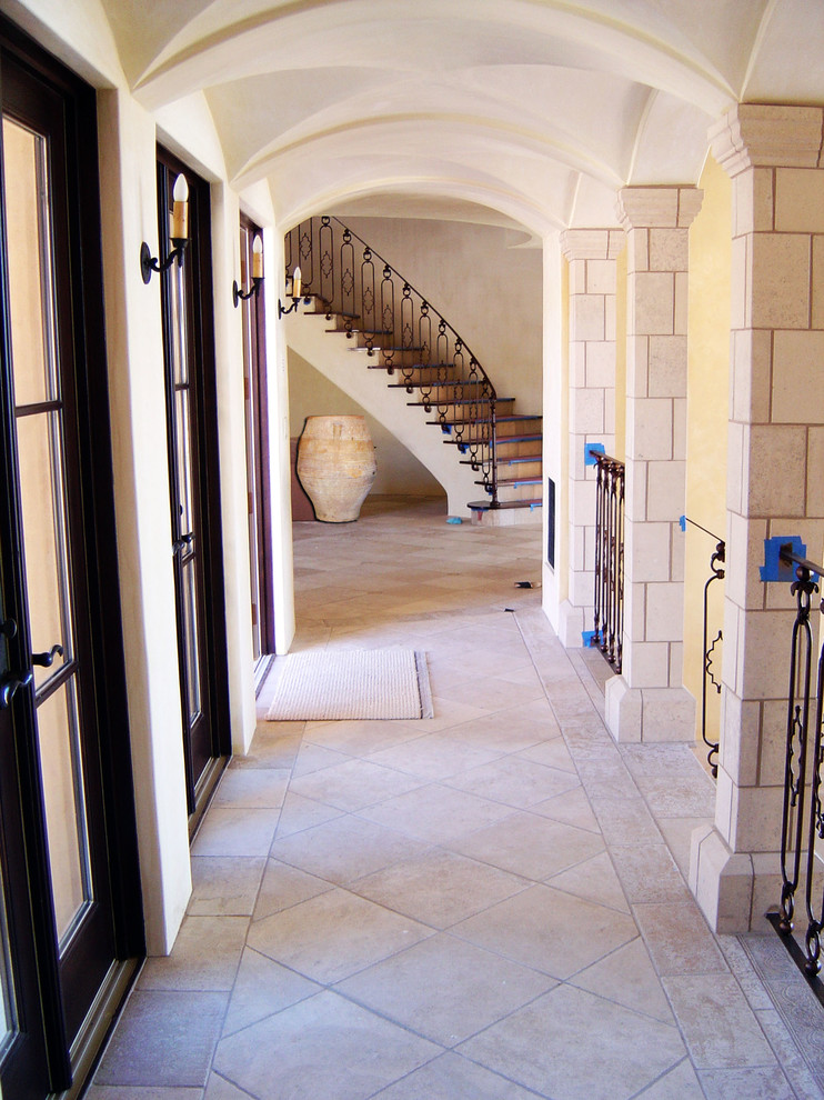 Wrought Iron Rotunda Railing - Mediterranean - Hallway & Landing - Los ...
