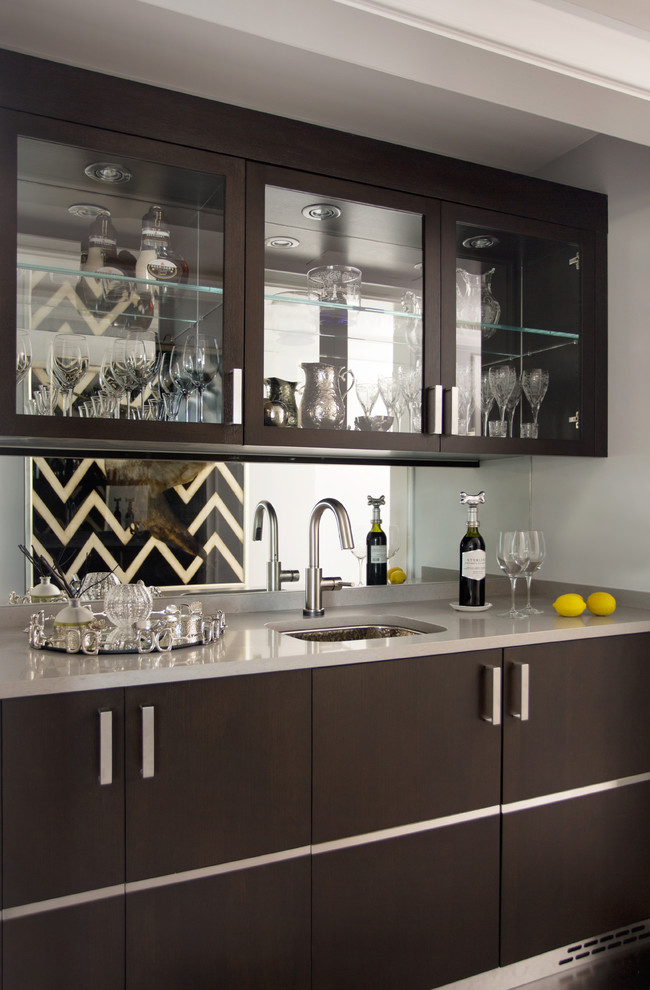 A Contemporary Boston Condominium - Contemporary - Home Bar - Boston ...