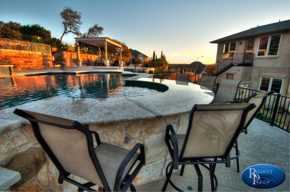 Austin River Place Swimming Pool - Contemporary - Home Bar - Austin ...
