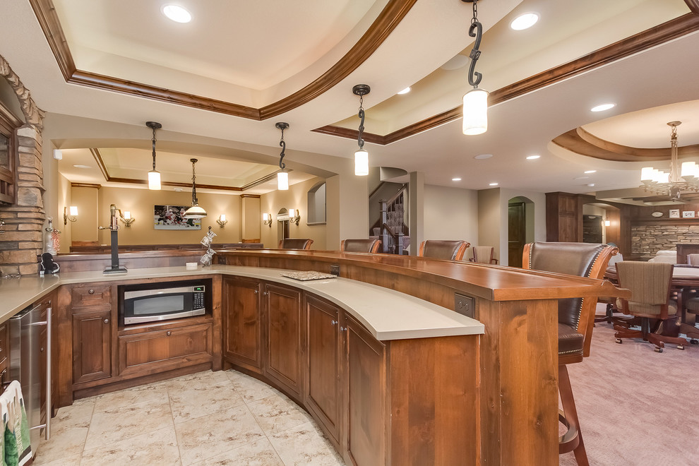 Basement Bar Countertop - Traditional - Home Bar - Minneapolis - by FBC ...